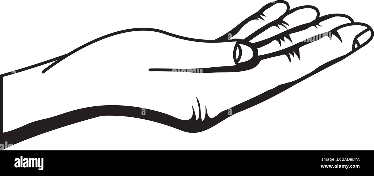 hand human receiving isolated icon Stock Vector Image & Art - Alamy