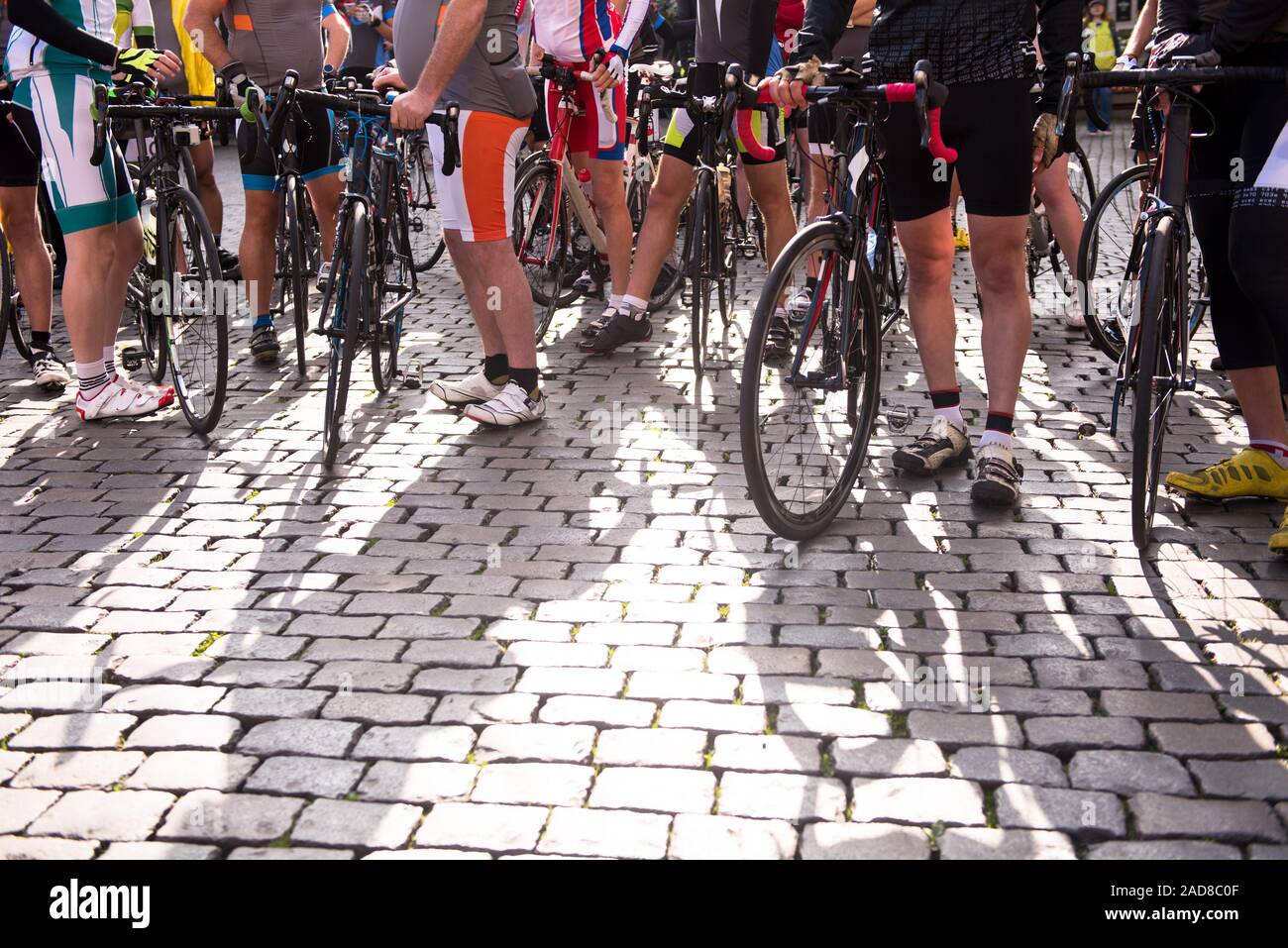 Group of professional cyclists Stock Photo - Alamy