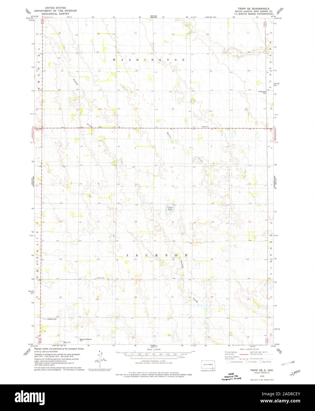 Map of tripp south dakota hi-res stock photography and images - Alamy