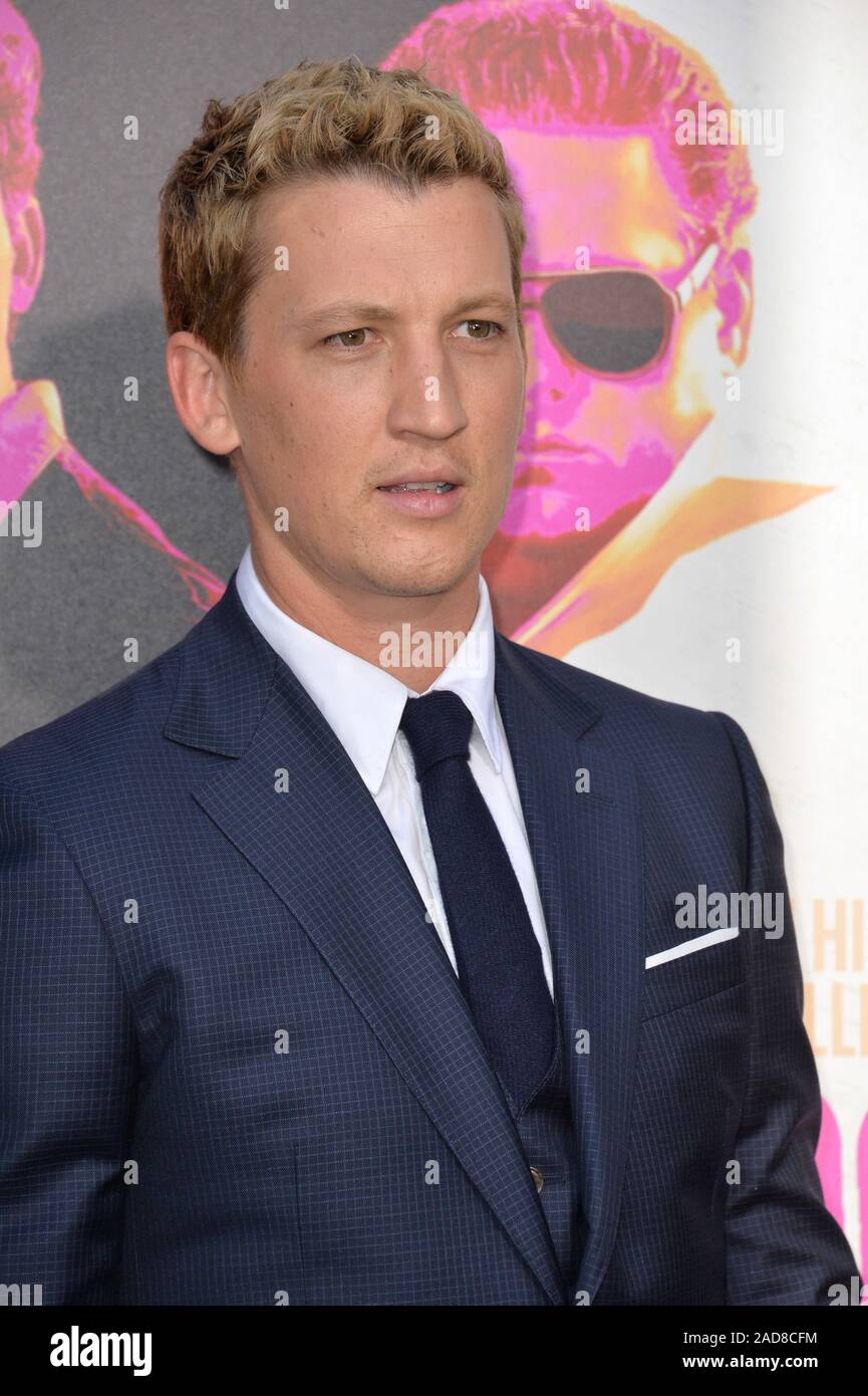 LOS ANGELES, CA. August 15, 2016: Actor Miles Teller at the Los Angeles ...