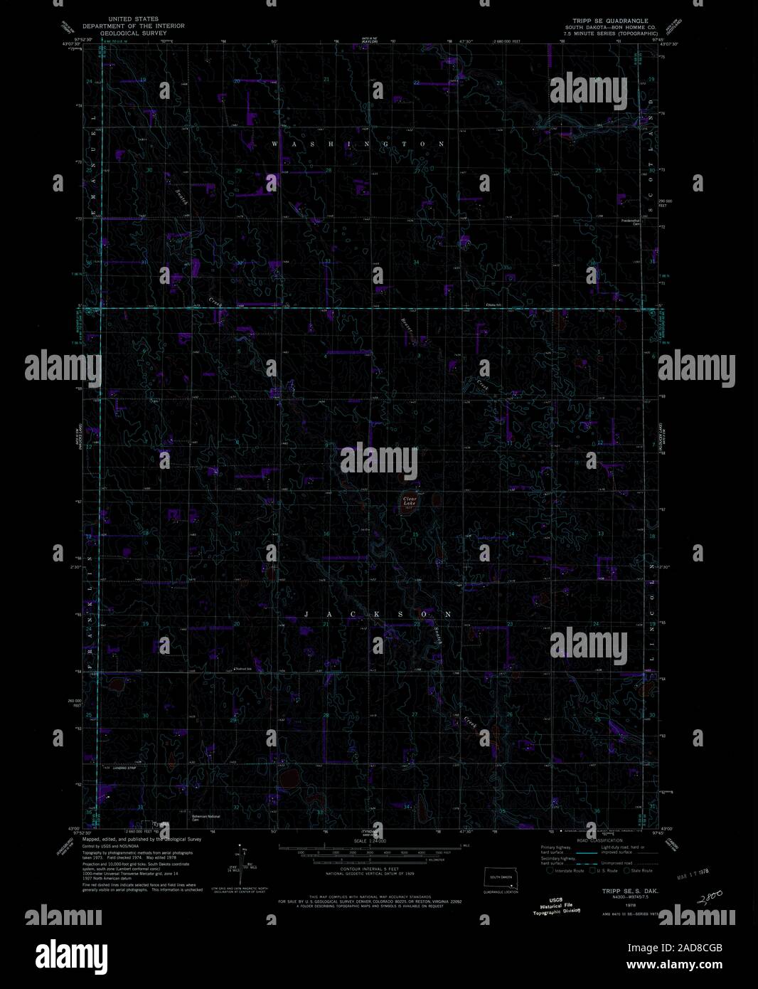 Map of tripp south dakota hi-res stock photography and images - Alamy