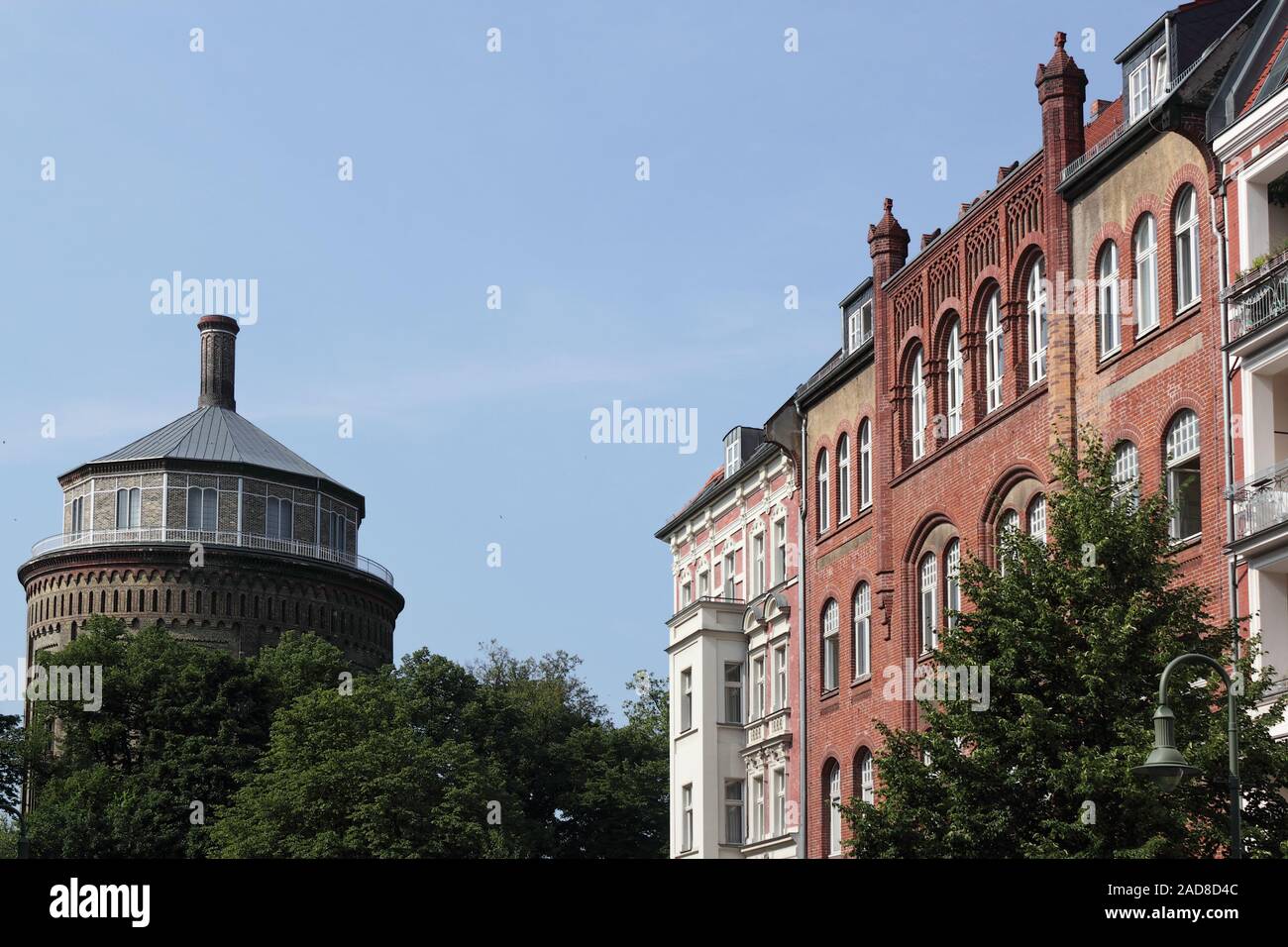 Water tower and synagogue Stock Photo - Alamy