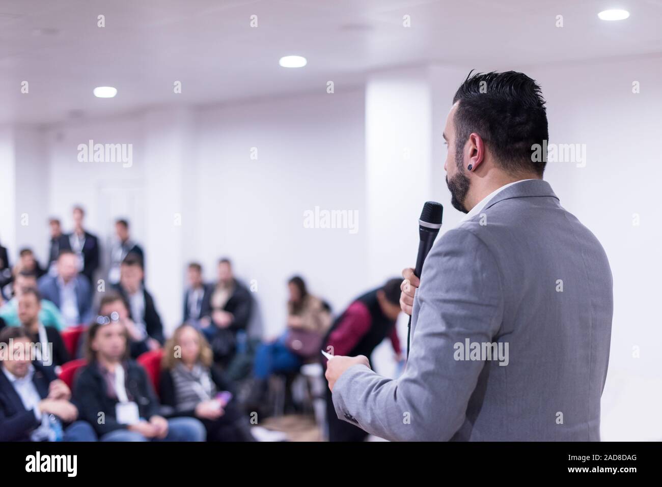 successful Businessman giving presentations at conference room Stock ...