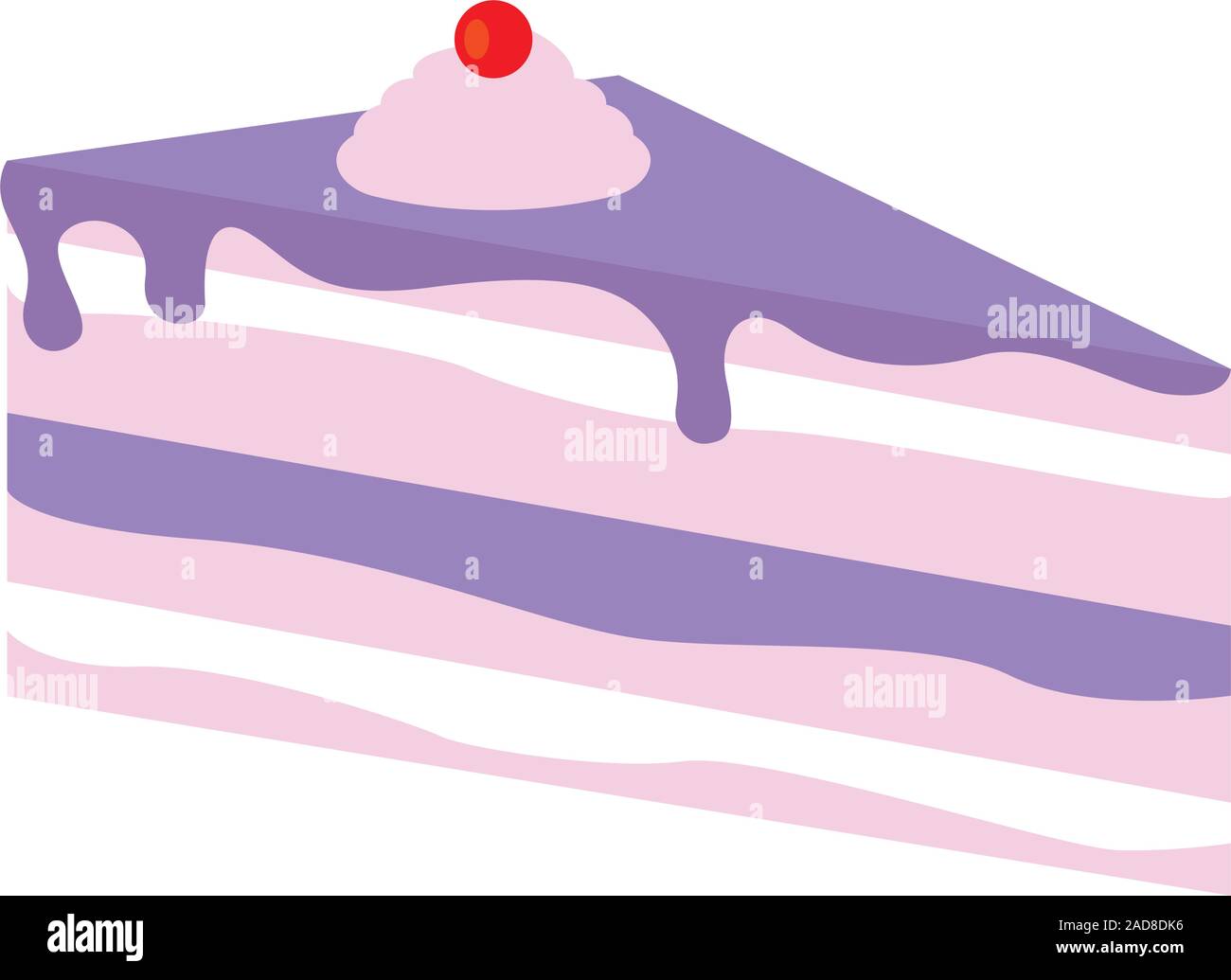 Slice of birthday cake Stock Vector Image & Art - Alamy