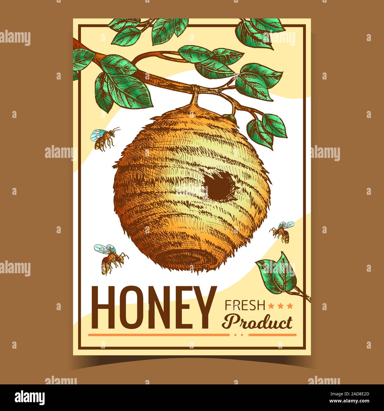 Entrance of the beehive Stock Vector Images - Alamy