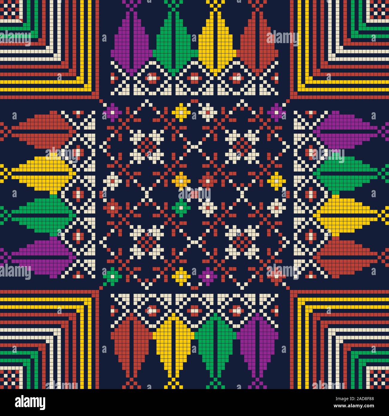 Palestinian embroidery pattern Stock Photo - Alamy