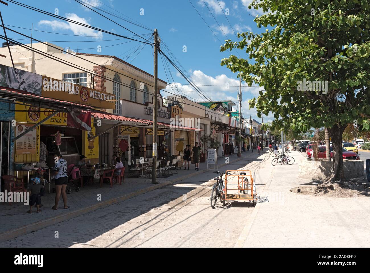 main street at tulum quintana roo mexico Stock Photo - Alamy