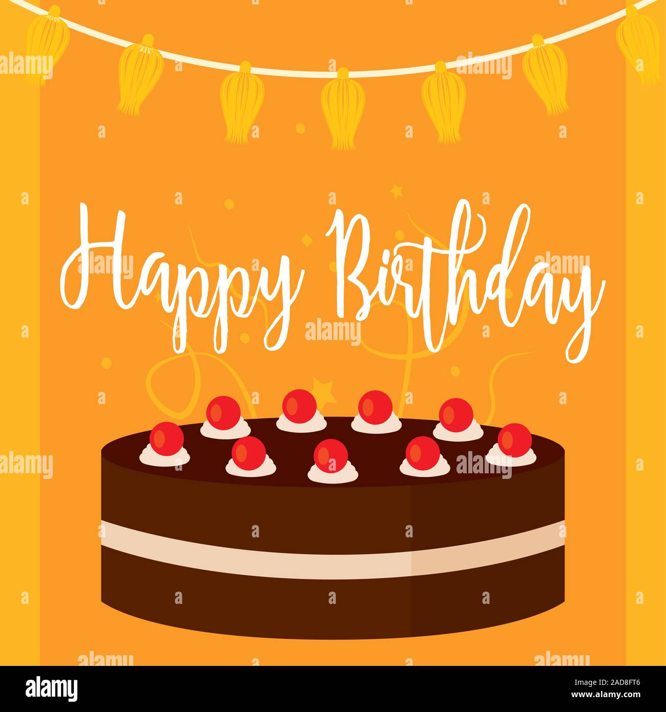 Birthday card illustration Stock Vector Image & Art - Alamy