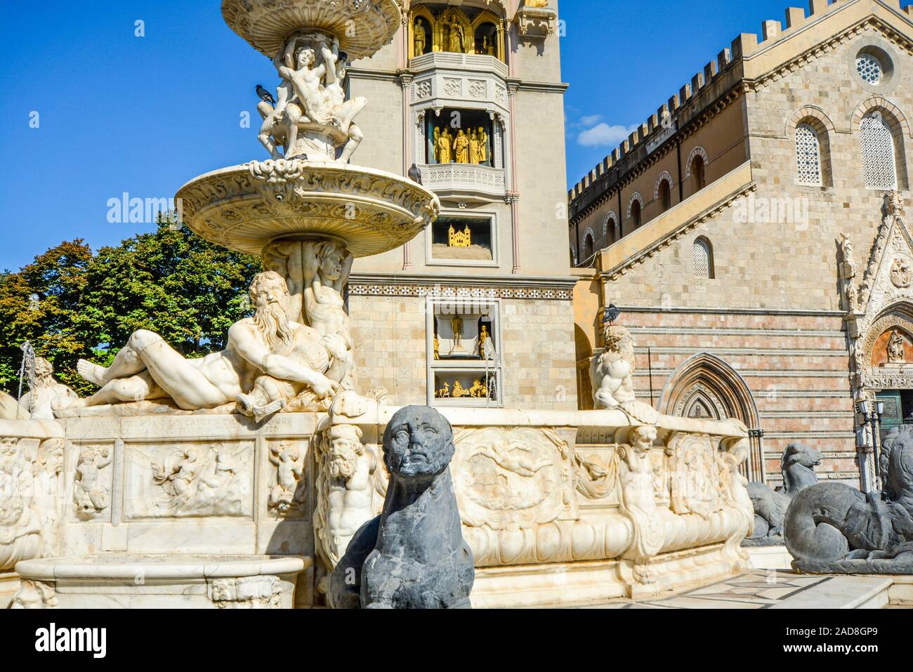Messina Cathedral on the Mediterranean island of Sicily, Italy ...