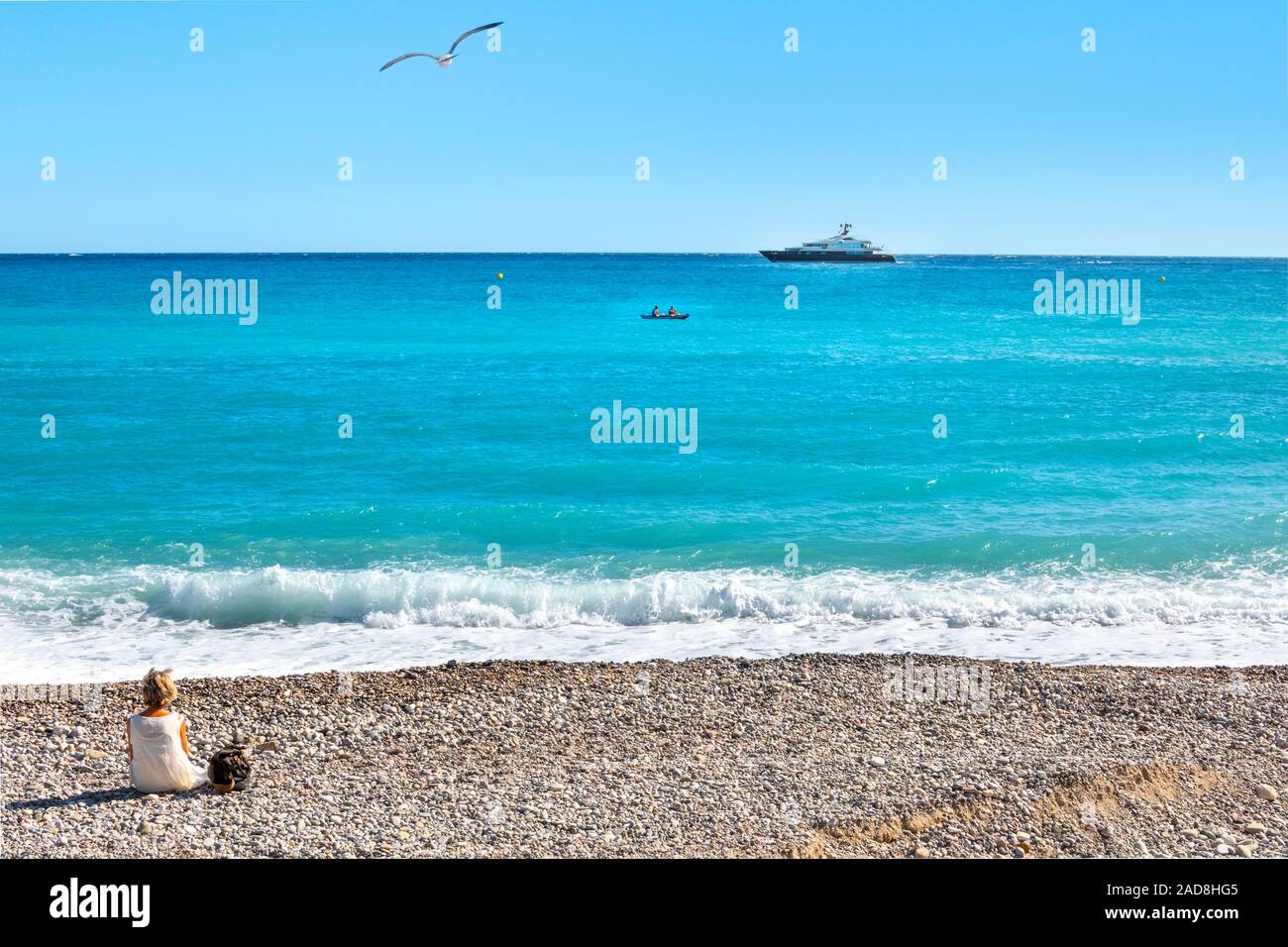 Woman holiday french riviera hi-res stock photography and images - Alamy