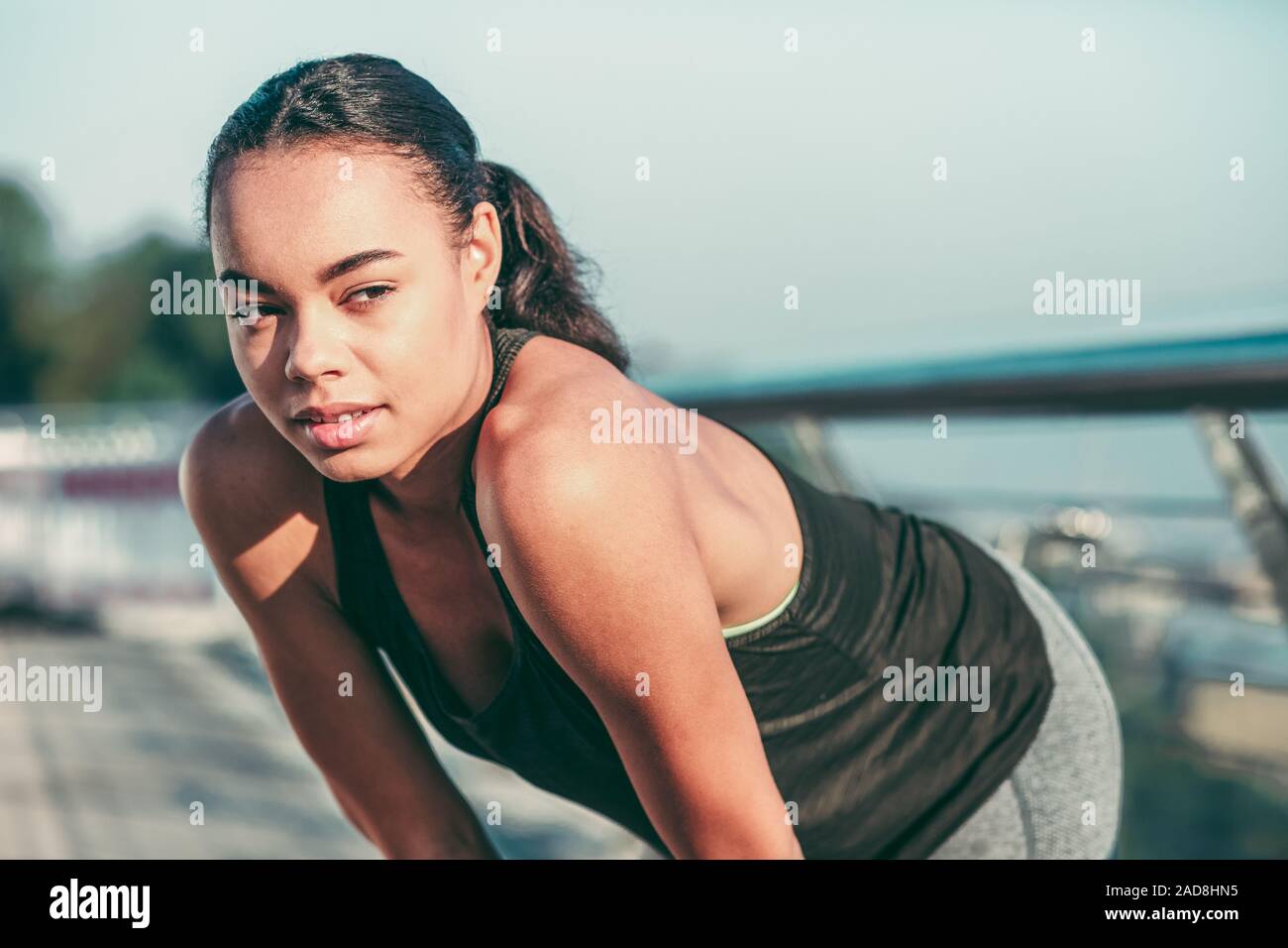 Bending back down while relaxing during the training stock photo Stock ...