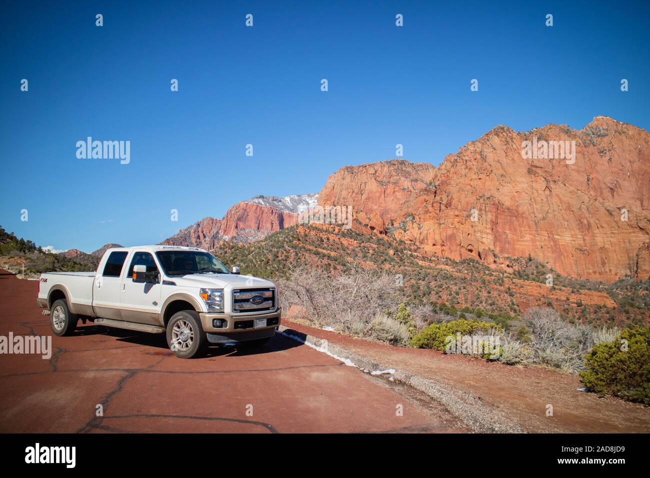 The famous off-road Ford vehicle in Zion National Park, Utah Stock ...