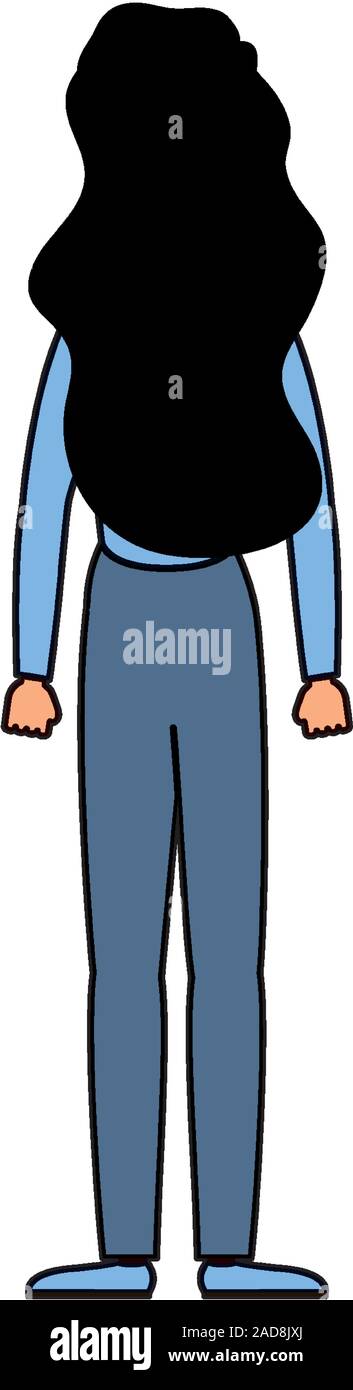 young woman back avatar character icon Stock Vector Image & Art - Alamy