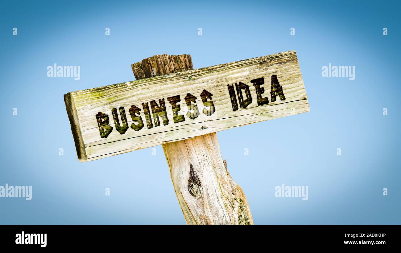 Street Sign to Business Idea Stock Photo - Alamy