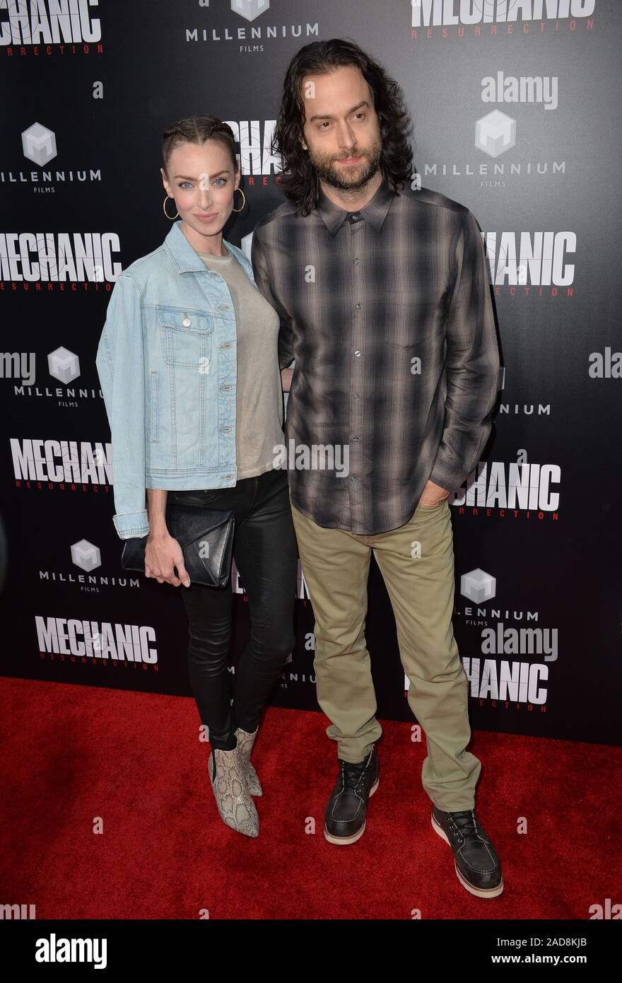 LOS ANGELES, CA. August 22, 2016: Comedian Chris D'Elia & actress Cassi ...
