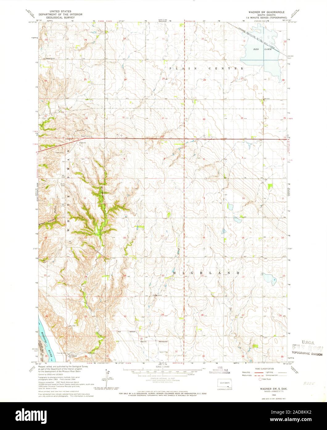 Wagner south dakota map hi-res stock photography and images - Alamy