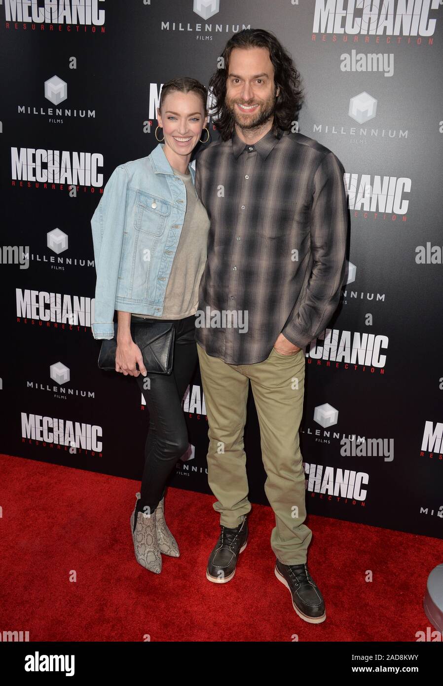 LOS ANGELES, CA. August 22, 2016: Comedian Chris D'Elia & actress Cassi ...