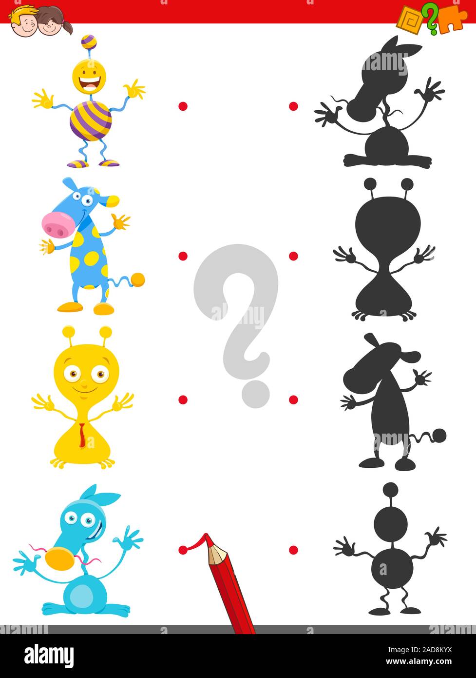 shadow game with fantasy characters Stock Photo - Alamy