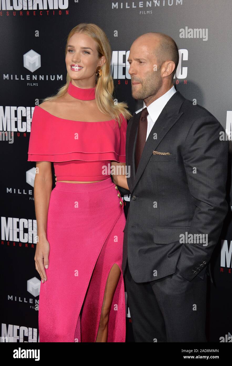 LOS ANGELES, CA. August 22, 2016: Actor Jason Statham & girlfriend ...
