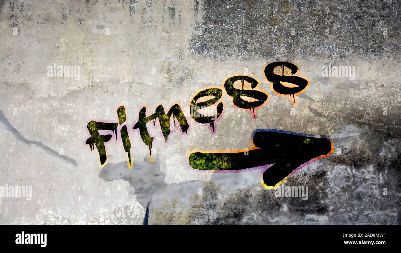 Graffiti gym hi-res stock photography and images - Alamy