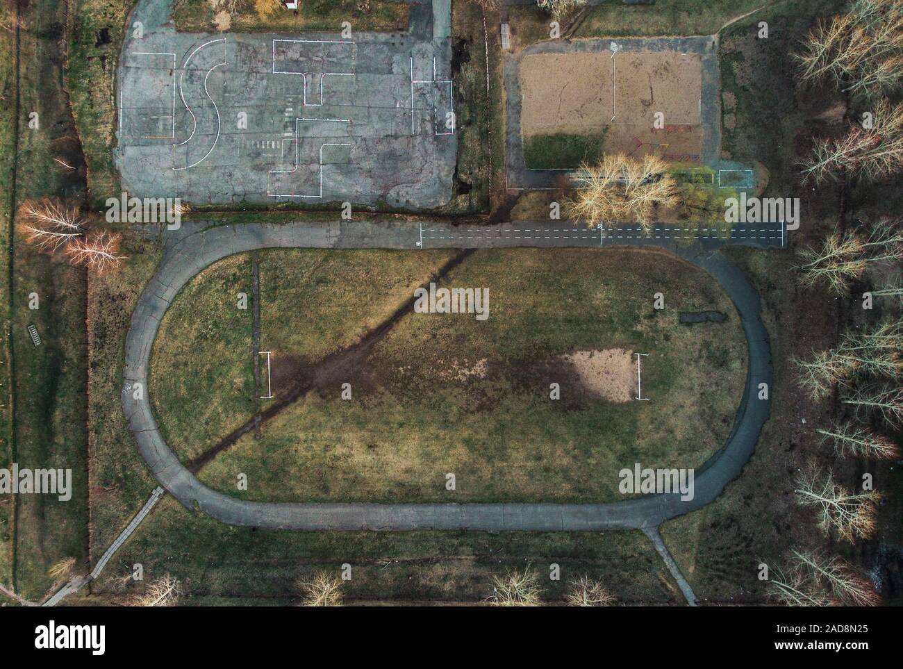 Old Football field Stock Photo - Alamy