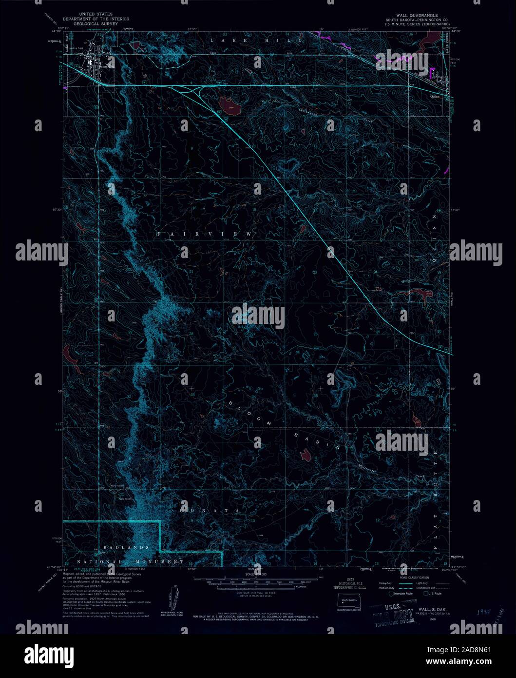 Map of wall south dakota hi-res stock photography and images - Alamy