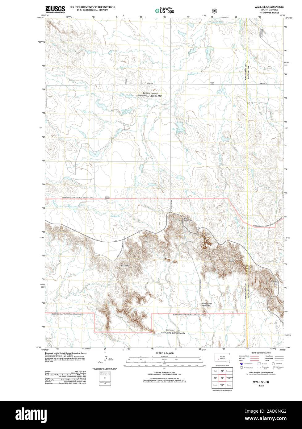 Map of wall south dakota hi-res stock photography and images - Alamy