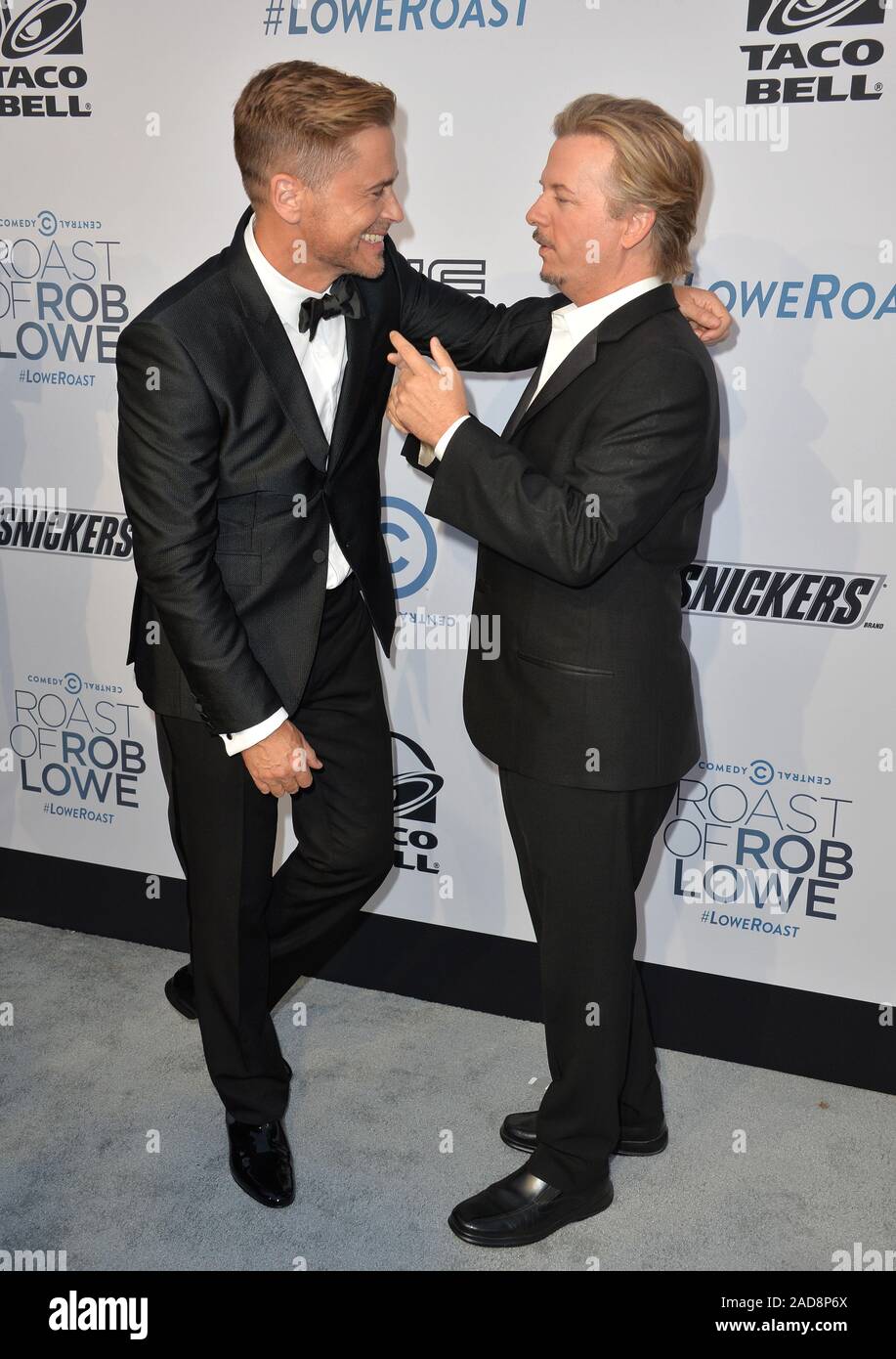 LOS ANGELES, CA. August 27, 2016: Actors David Spade & Rob Lowe at the ...
