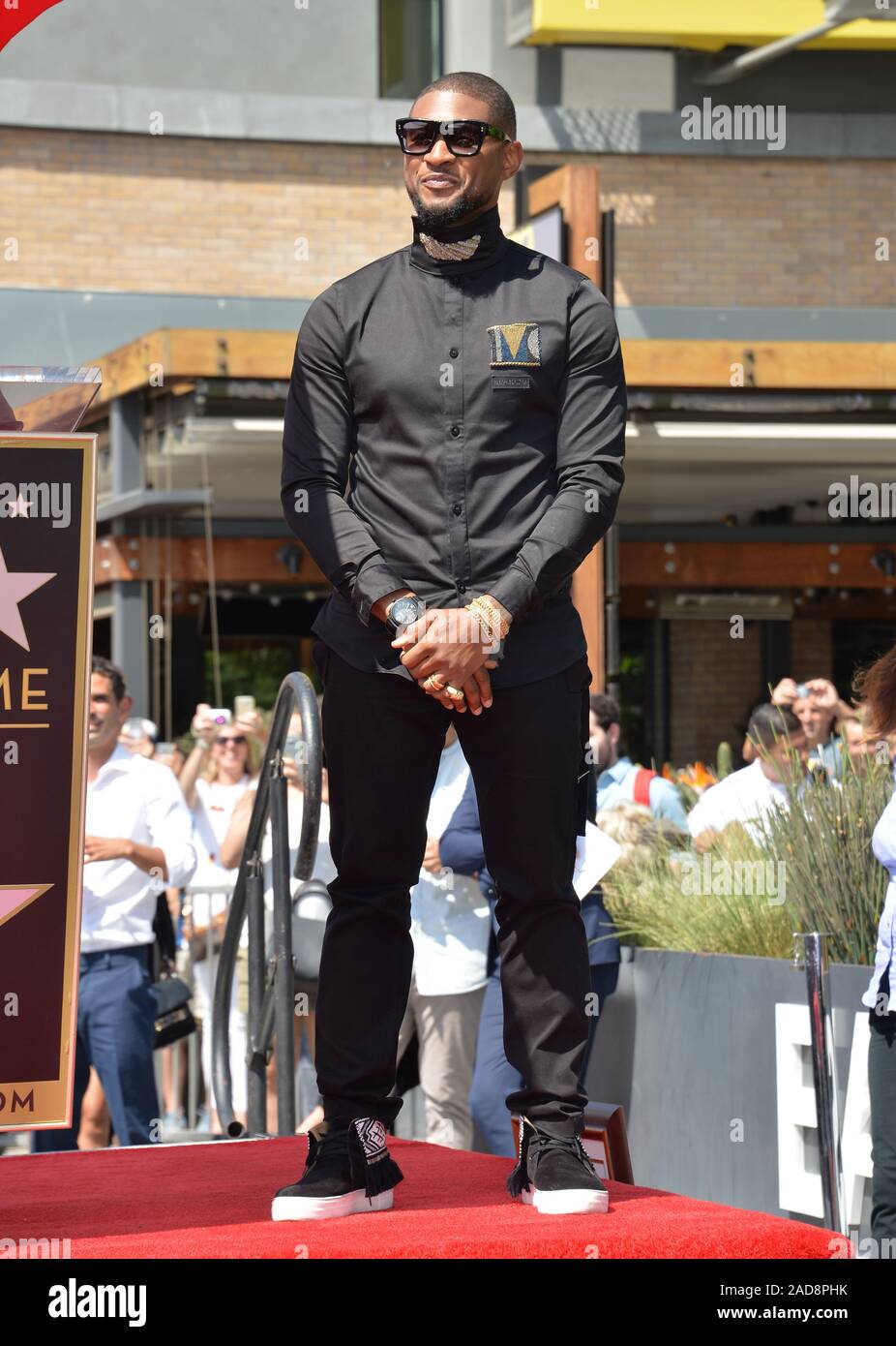 LOS ANGELES, CA. September 7, 2016: Singer/actor Usher at his Hollywood ...