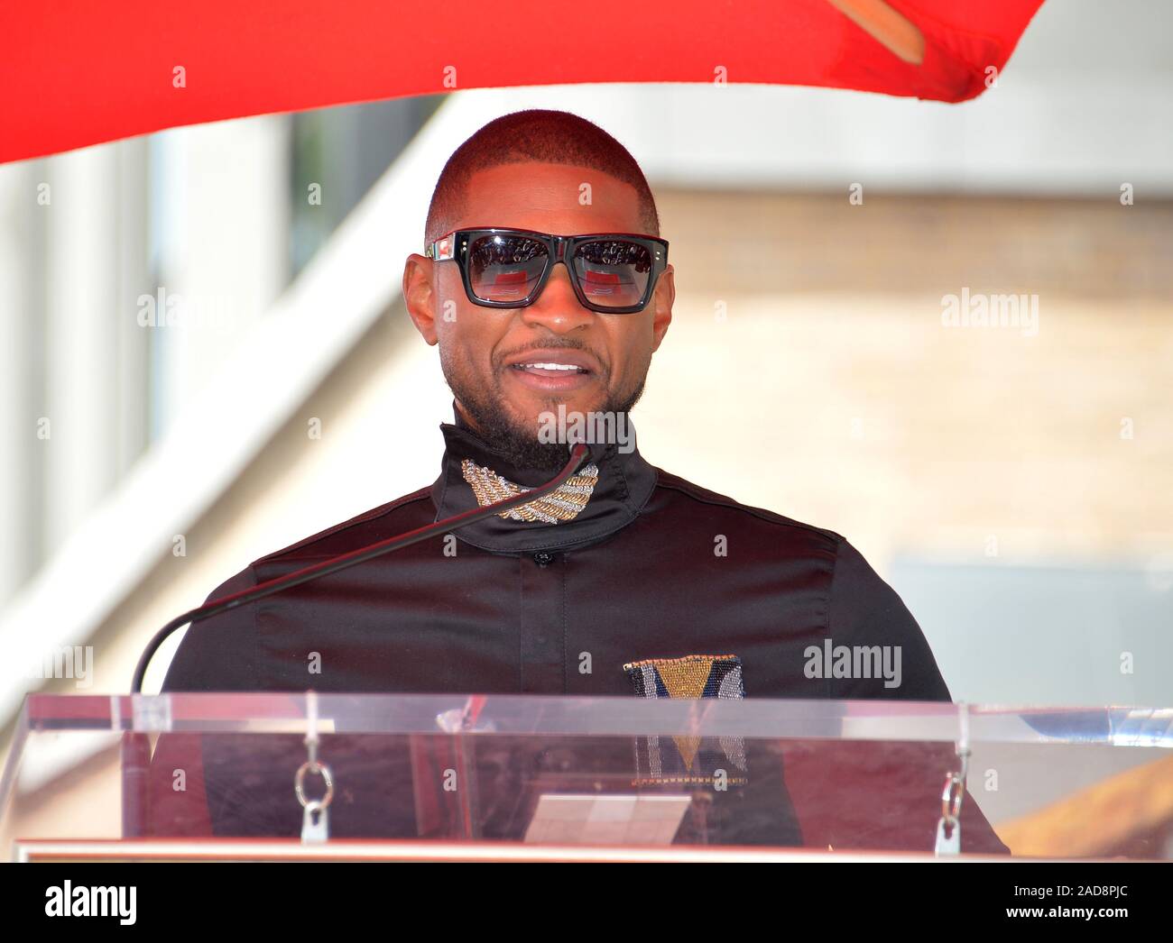 LOS ANGELES, CA. September 7, 2016: Singer/actor Usher at his Hollywood ...
