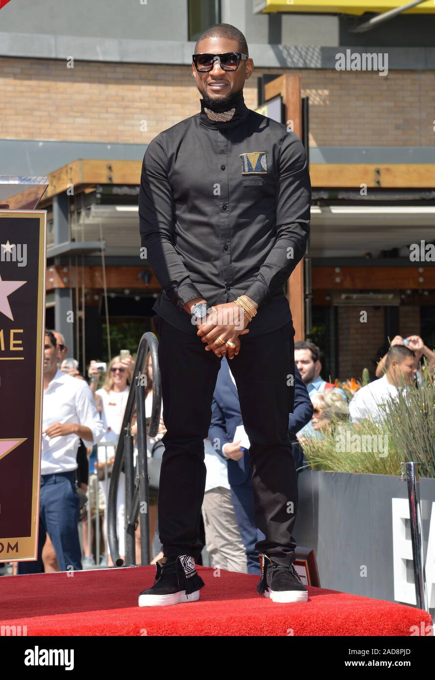 LOS ANGELES, CA. September 7, 2016: Singer/actor Usher at his Hollywood ...