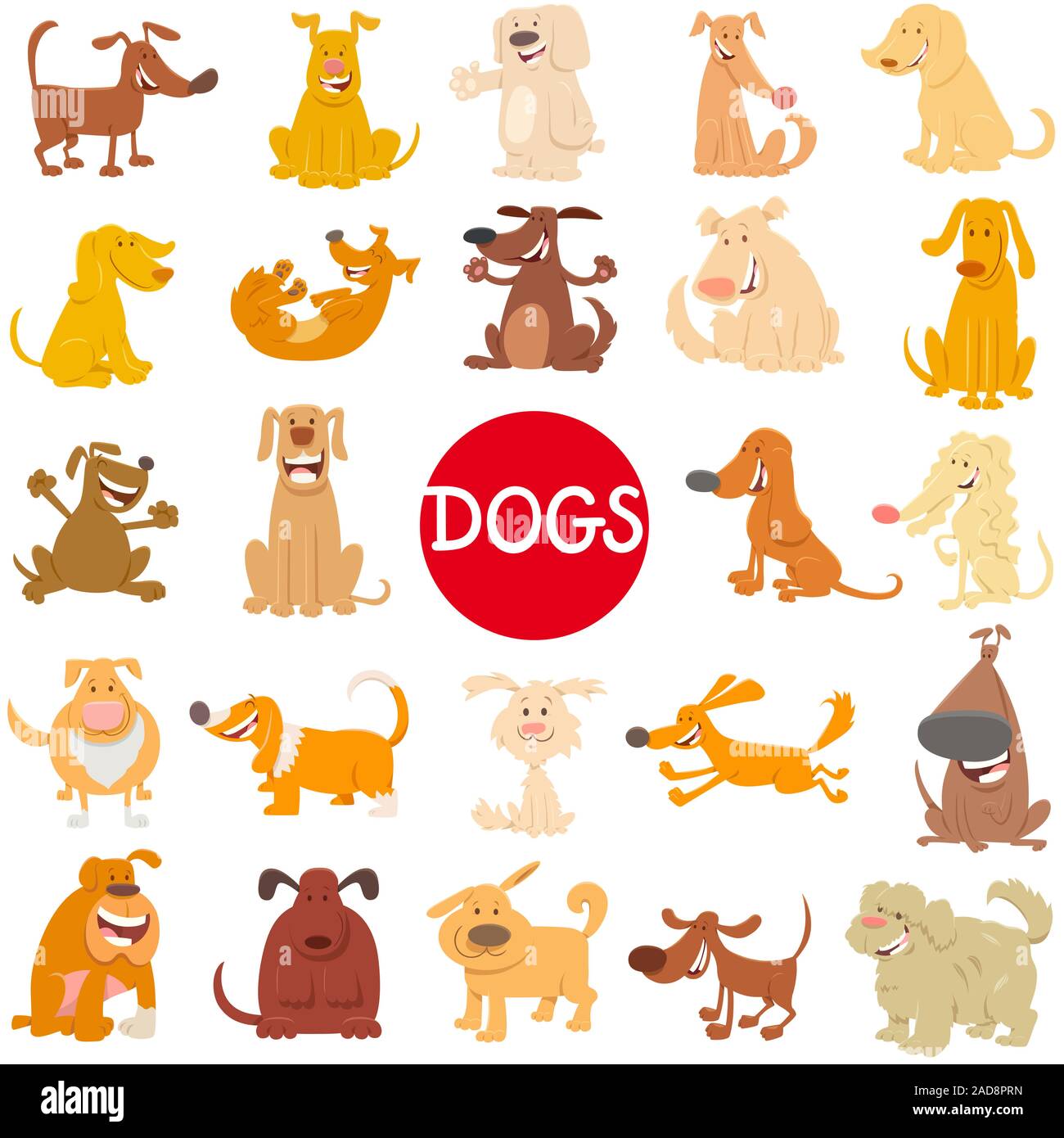 cartoon dog characters large set Stock Photo - Alamy
