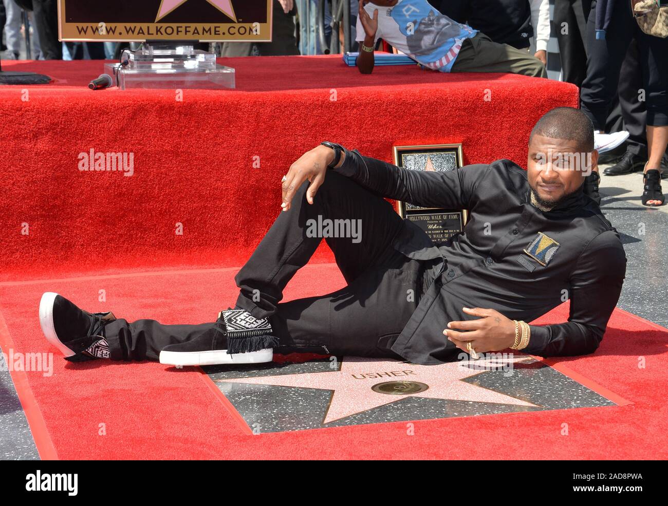 LOS ANGELES, CA. September 7, 2016: Singer/actor Usher at his Hollywood ...