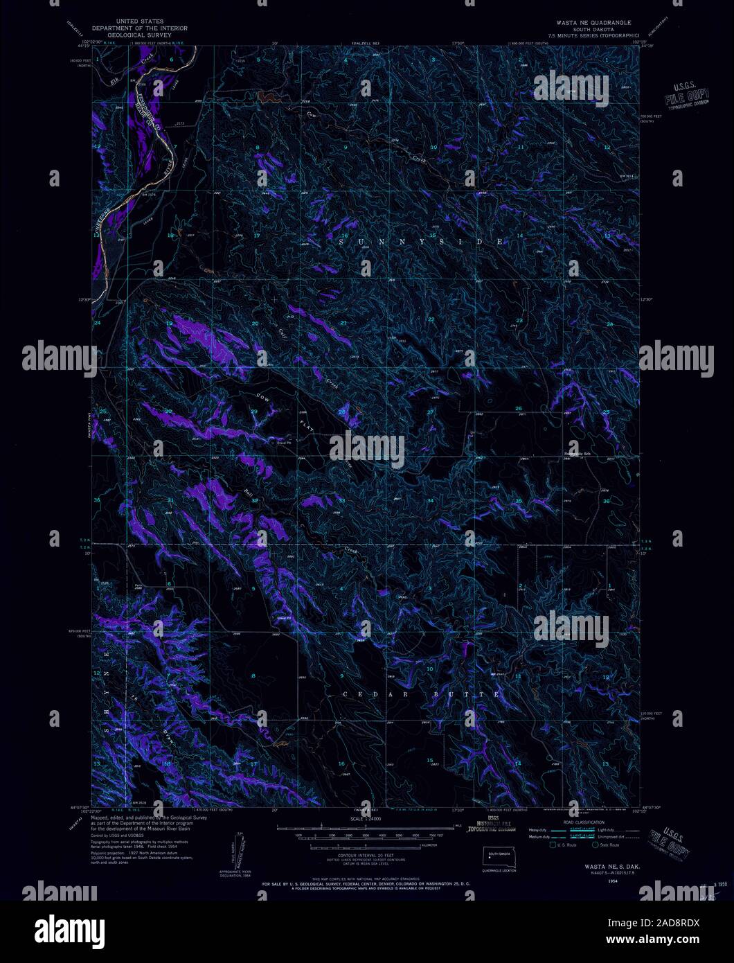 Map of wasta south dakota hi-res stock photography and images - Alamy