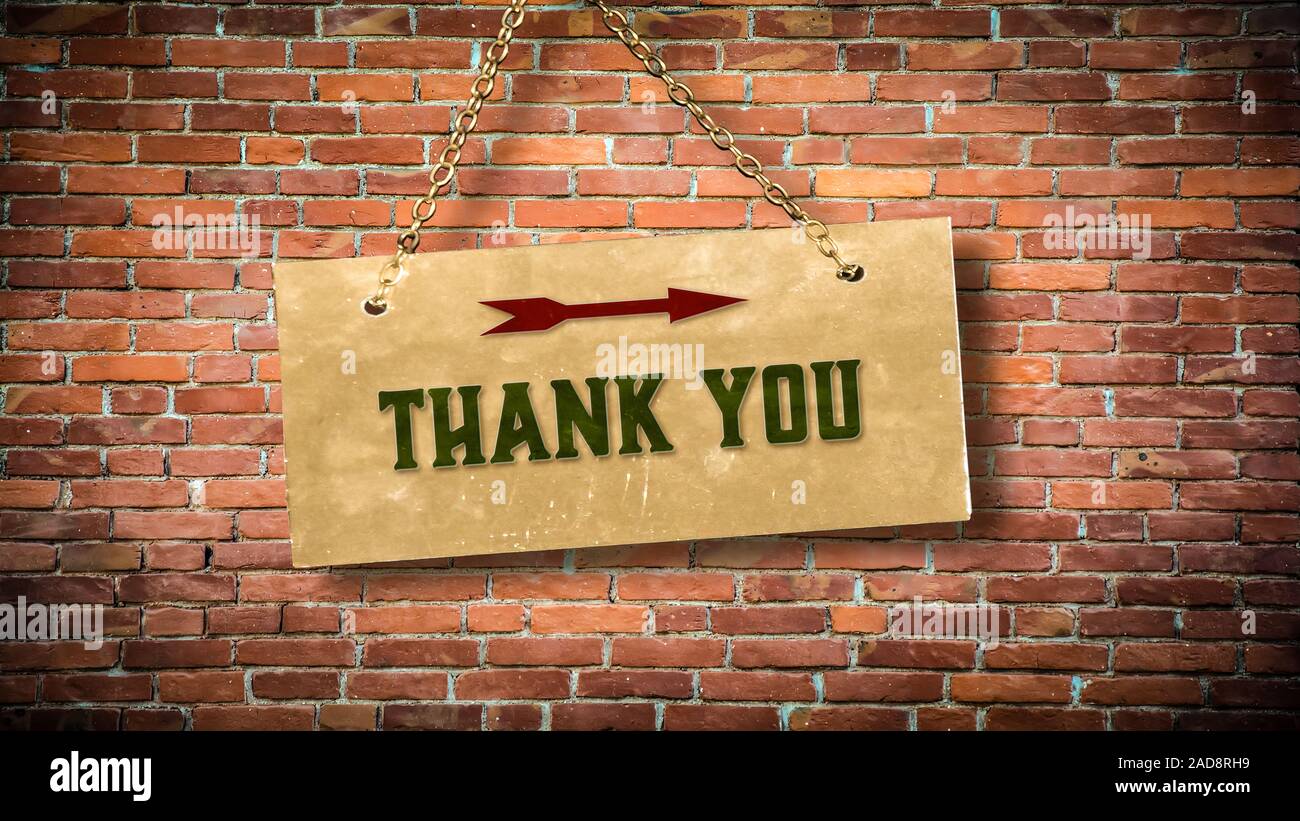 Street Sign Thank You Stock Photo - Alamy