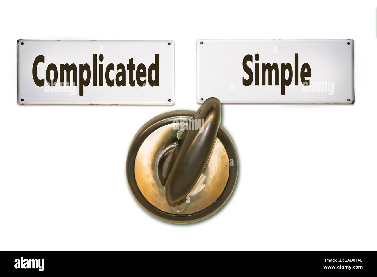 Street Sign Simple versus Complicated Stock Photo - Alamy