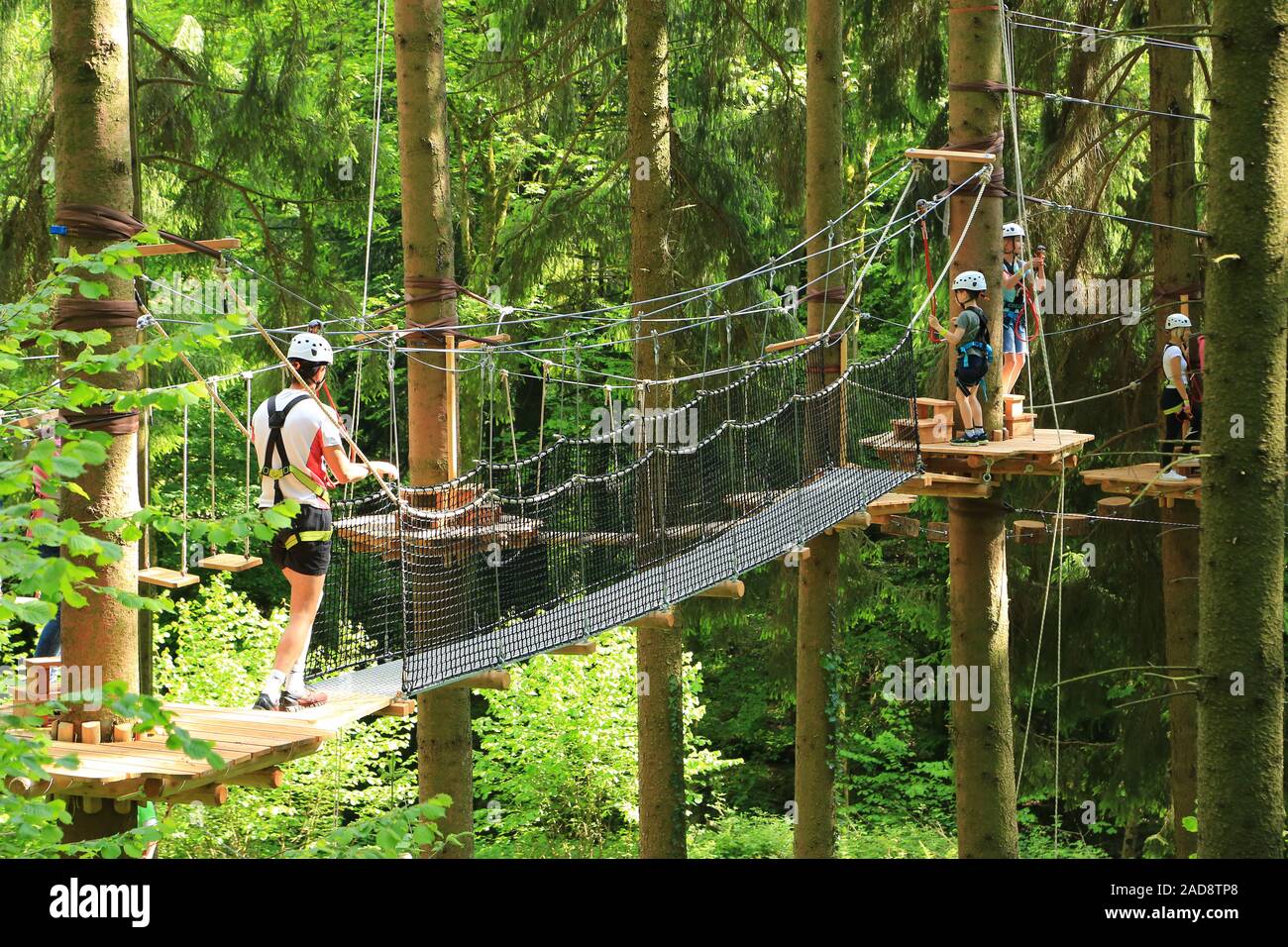 Adventure park high ropes hi-res stock photography and images - Alamy