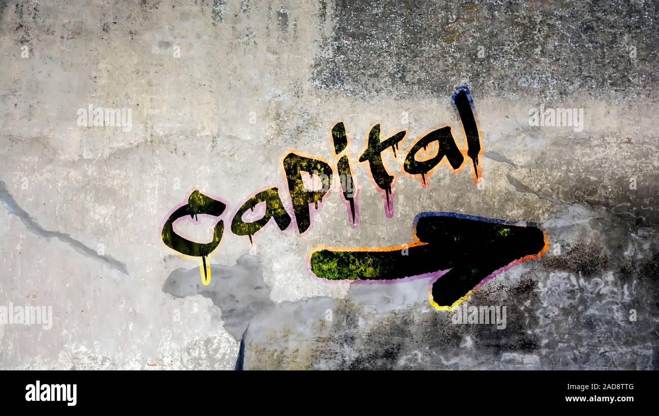 Wall Graffiti to Capital Stock Photo - Alamy