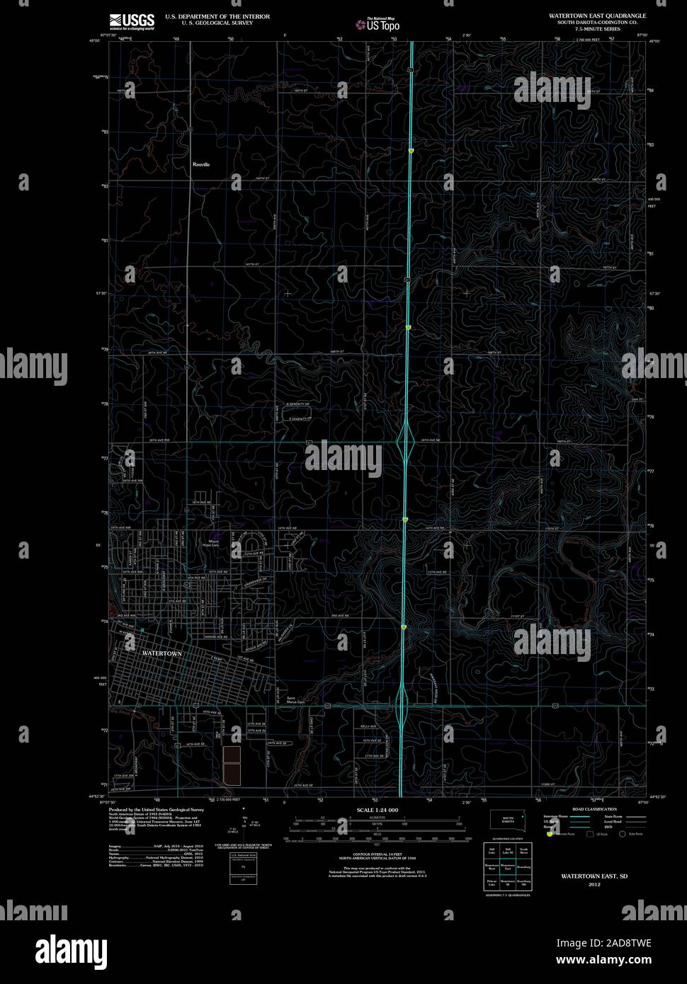 Watertown south dakota map hi-res stock photography and images - Alamy