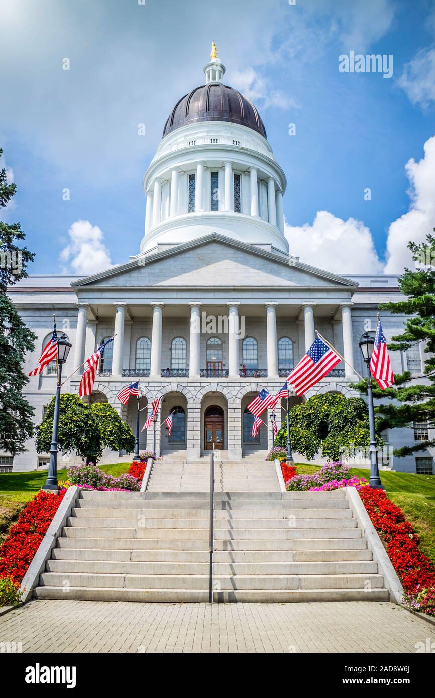 The center of administration in Augusta State Capital, Maine Stock ...