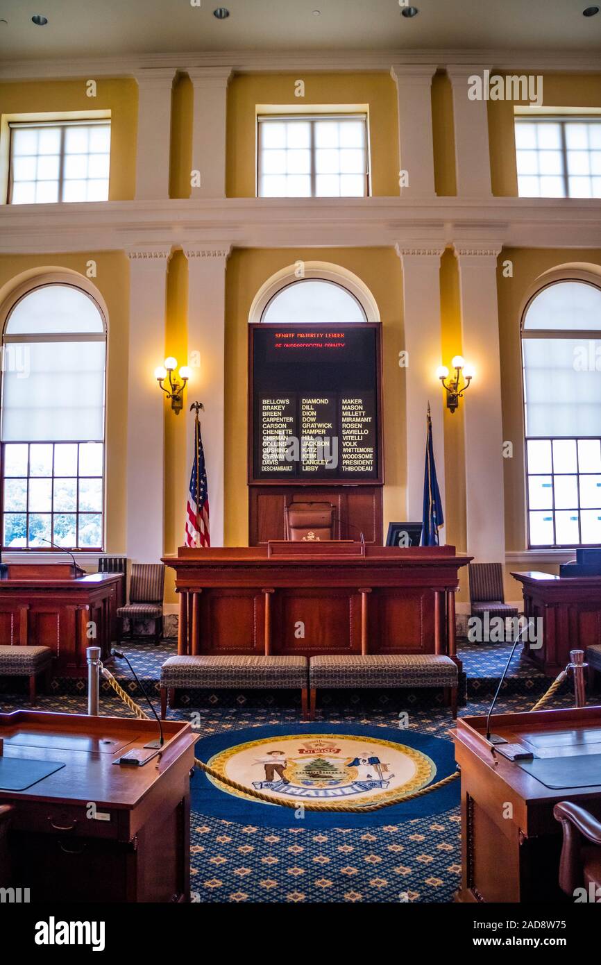 The center of administration in Augusta State Capital, Maine Stock ...