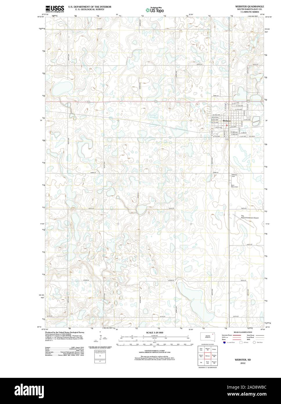 Map of webster south dakota hi-res stock photography and images - Alamy