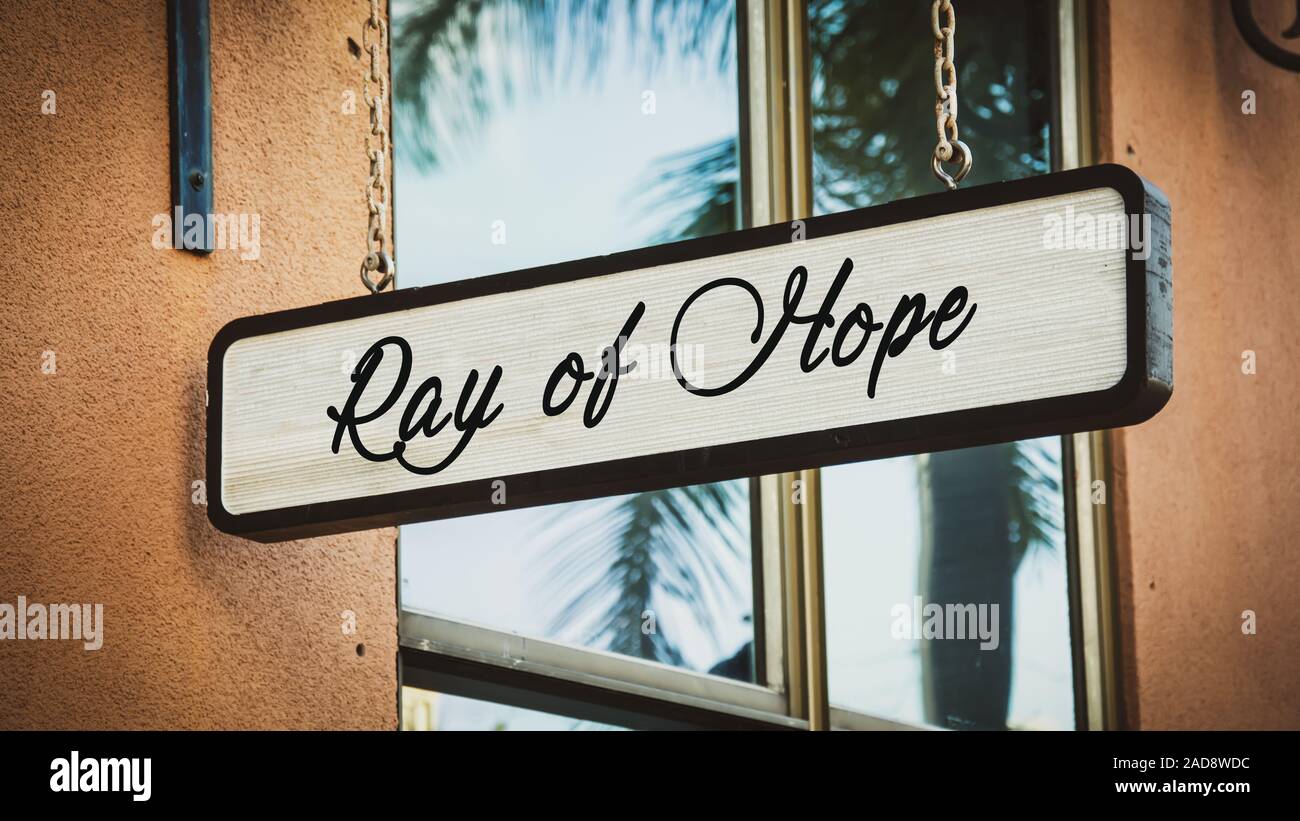 Sign Ray of Hope Stock Photo - Alamy
