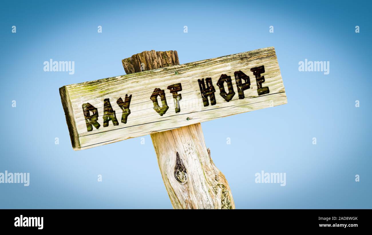Sign Ray of Hope Stock Photo - Alamy