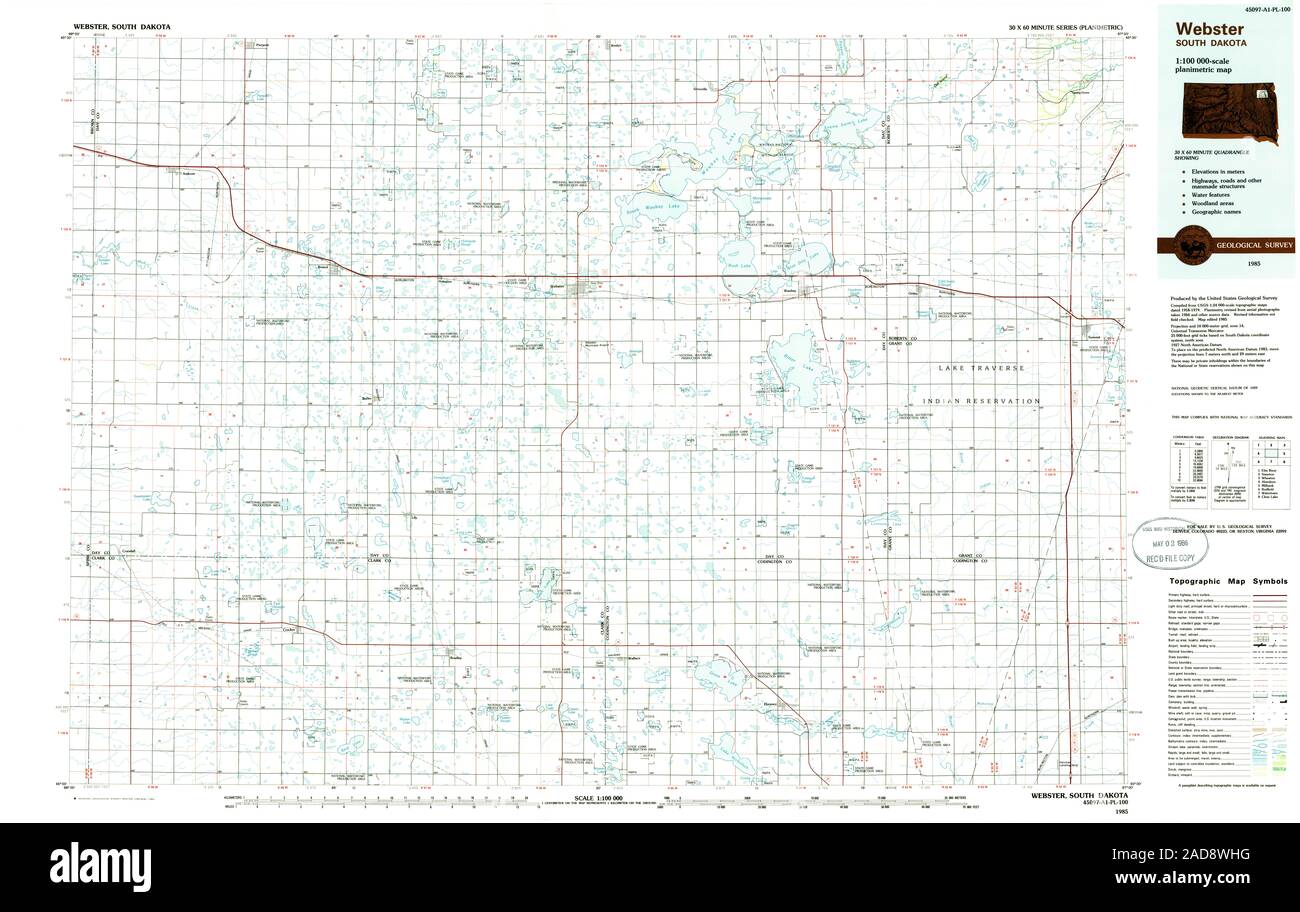 Map of webster south dakota hi-res stock photography and images - Alamy