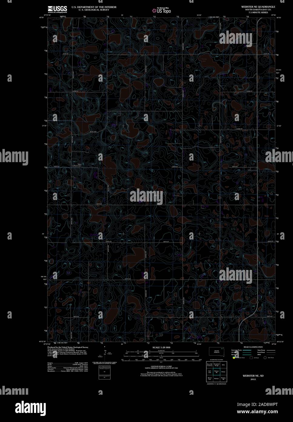 Map of webster south dakota hi-res stock photography and images - Alamy