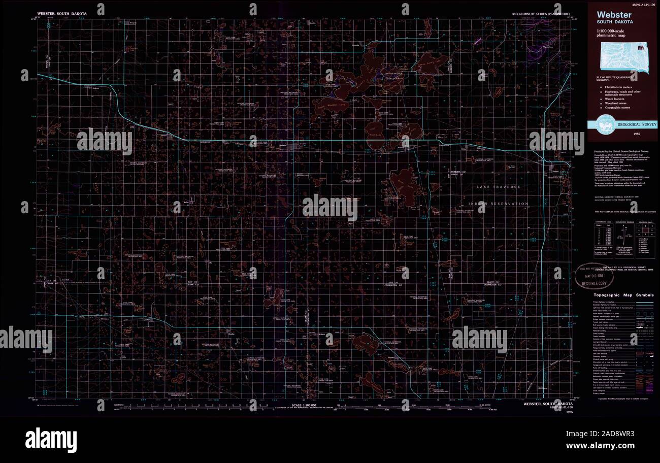 Map of webster south dakota hi-res stock photography and images - Alamy