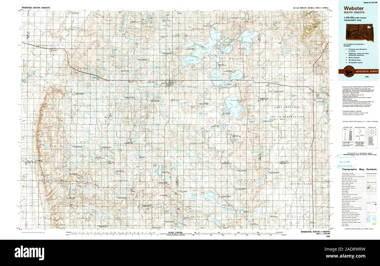Map of webster south dakota hi-res stock photography and images - Alamy