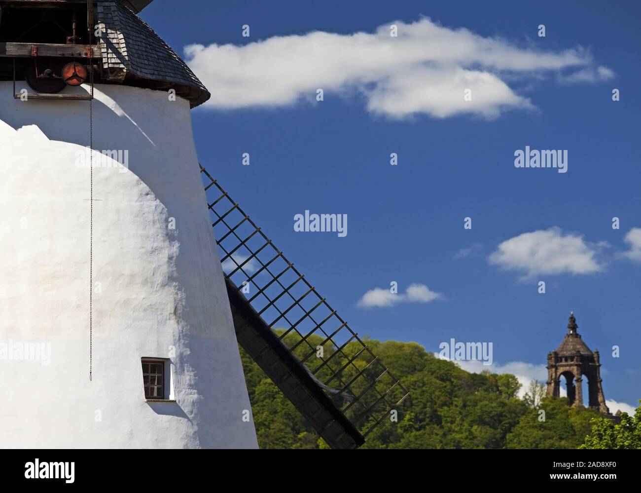 wind mill Maschmeyers Muehle with Kaiser-Wilhelm-memorial, Porta ...