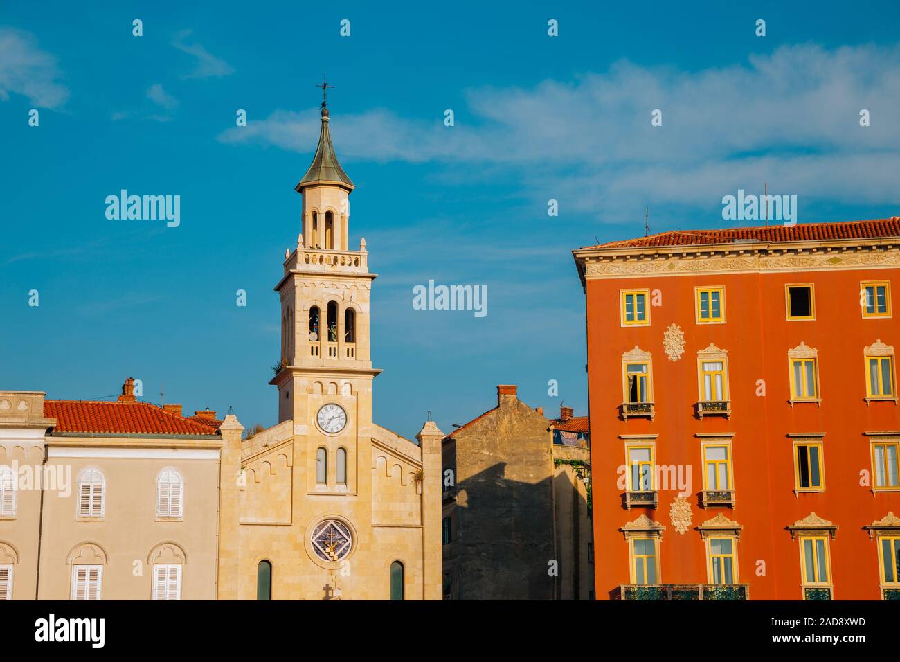 The church and monastery of St. Frane and old buildings at Riva street ...